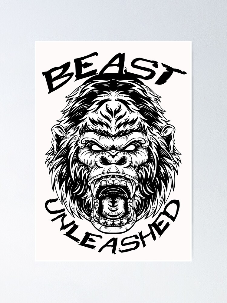 "Gym Beast mode Gym Gorilla " Poster for Sale by Benb2567 | Redbubble