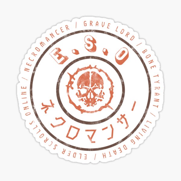 "Elder Scrolls Online Necromancer" Sticker for Sale by BrotherOfPerl ...