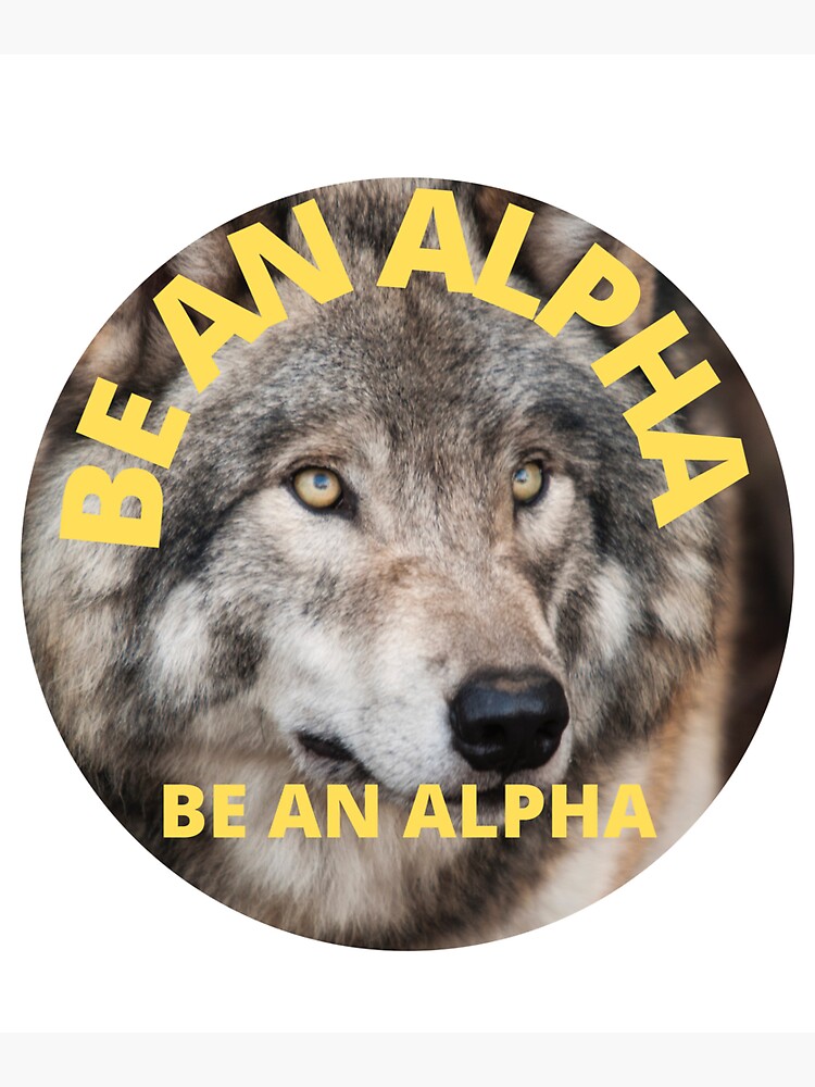 "BE AN ALPHA WOLF" Sticker for Sale by Caatika1 | Redbubble