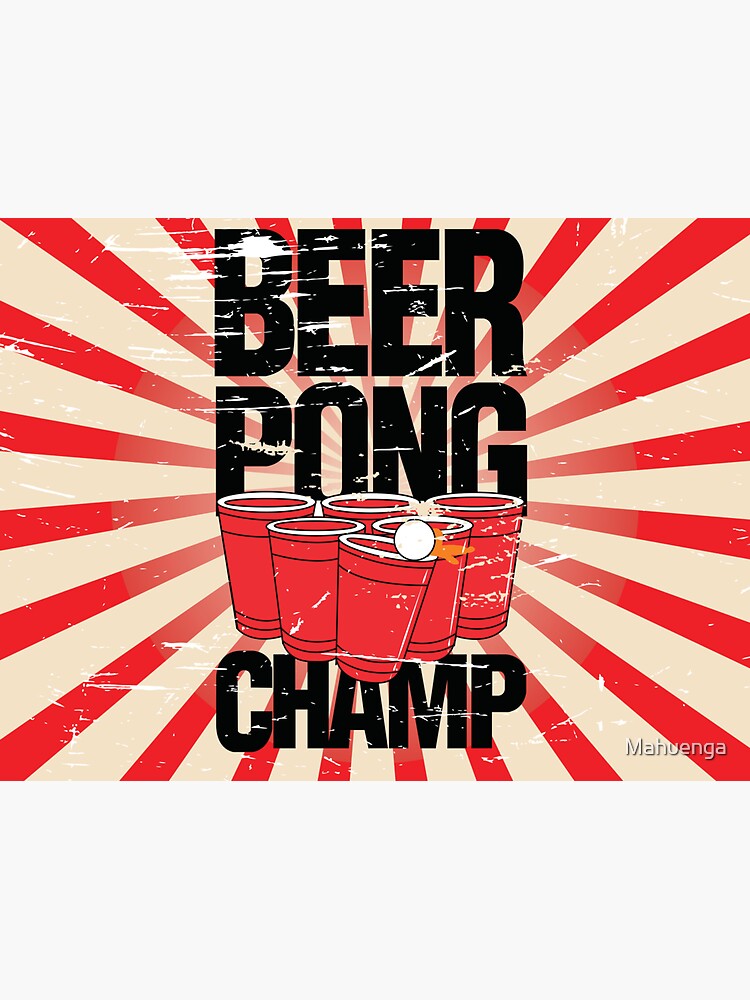 "Stylish Beer Pong Champ collection" Sticker for Sale by Mahuenga ...