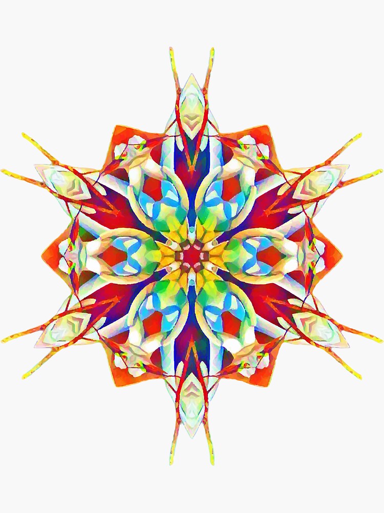 "mandala for +10 luck " Sticker for Sale by amandamy143 | Redbubble