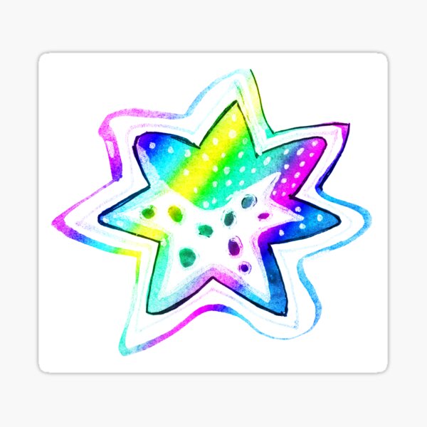 "Watercolor star | watercolor star pattern" Sticker for Sale by lausn ...