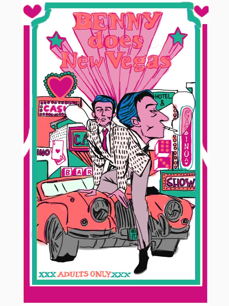 "benny poster" T-shirt by odlaws | Redbubble | fallout new vegas benny ...