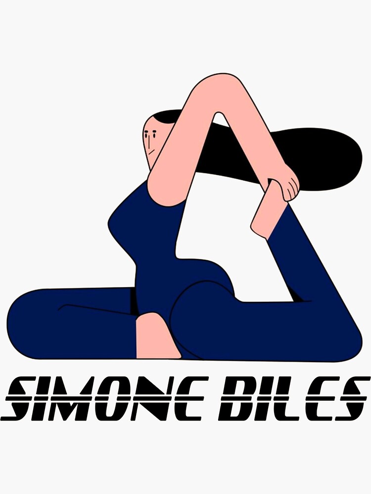 "Simone Biles Gymnastics Art" Sticker for Sale by Nacer-Art | Redbubble