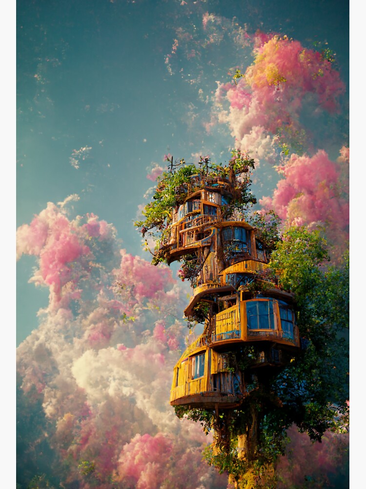 "Post Apocalyptic Tree House #10" Sticker for Sale by SliceOfColor ...