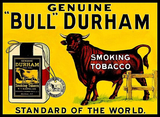 "BULL DURHAM: Vintage Smoking Tobacco Advertising Print" Poster by ...
