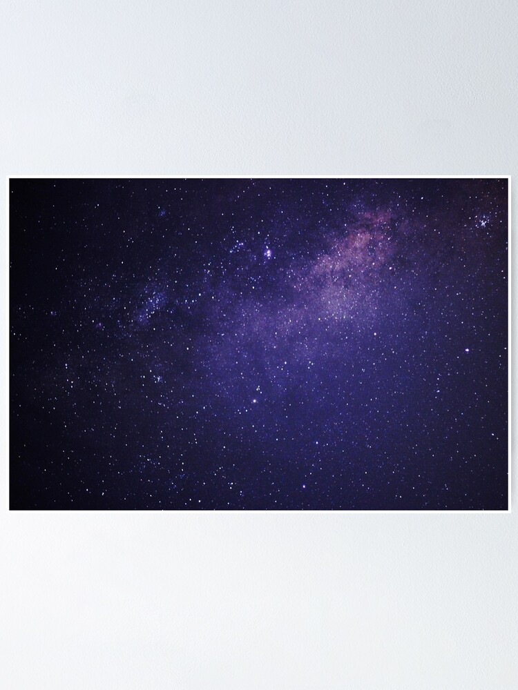 "Purple Starry Sky Night View" Poster for Sale by Kashear | Redbubble