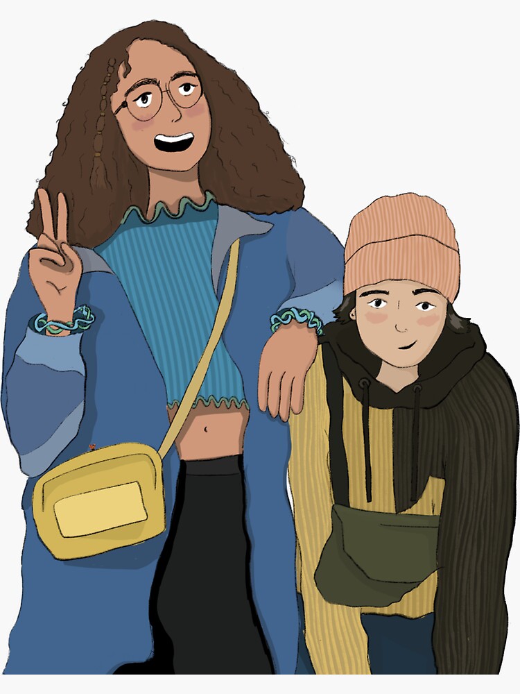 "Elle Argent and Tao Xu Illustration" Sticker for Sale by Art-Chronicles | Redbubble