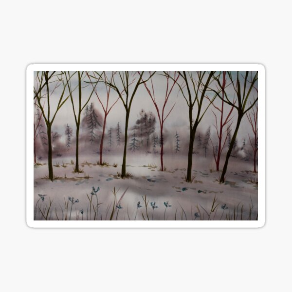 "winter forest" Sticker for Sale by marcovarro | Redbubble