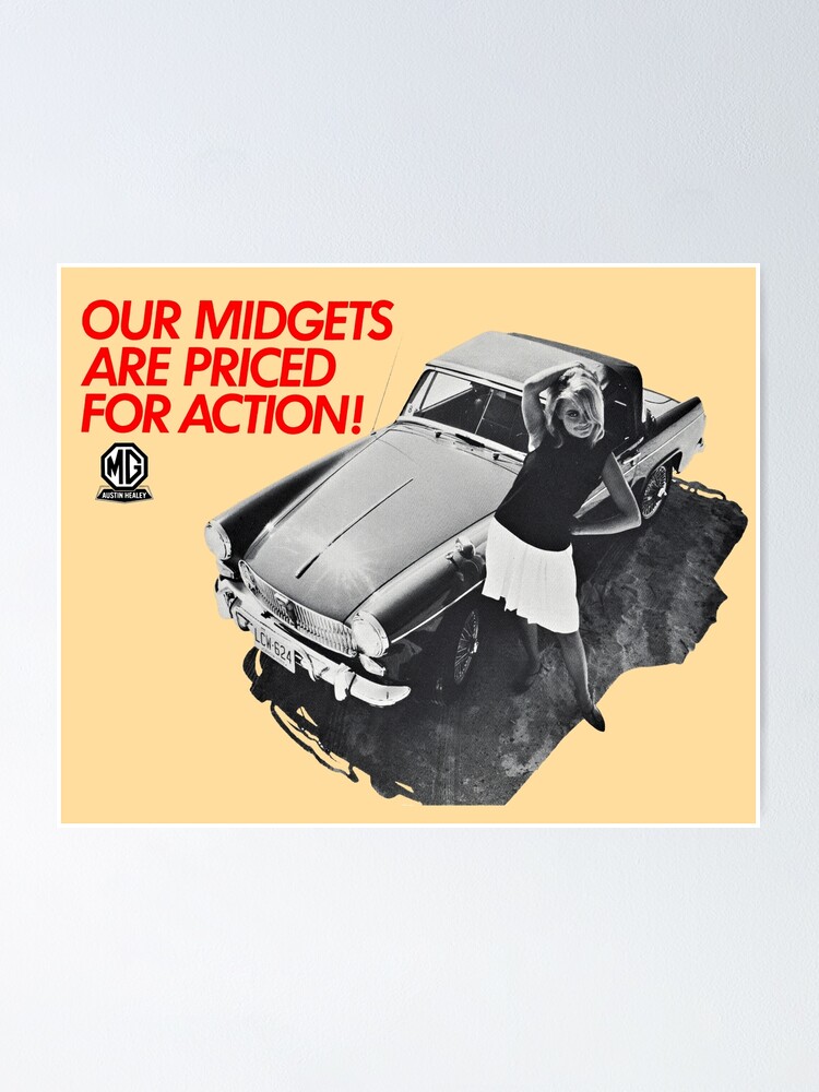 "MG MIDGET - ADVERT" Poster for Sale by ThrowbackM3 | Redbubble