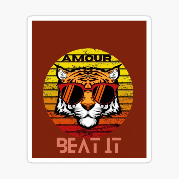 "Amour Beat It, Just Beat It" Sticker for Sale by pqrstshirts | Redbubble