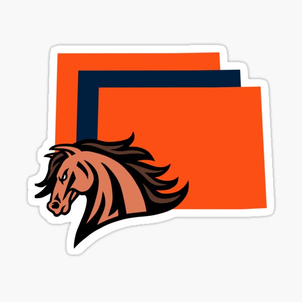 "Colorado Border, Broncos" Sticker for Sale by LatterDaze | Redbubble