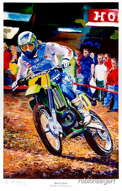 "Ron Lechien 1988 Motocross des Nations France" by robkinseyart | Redbubble