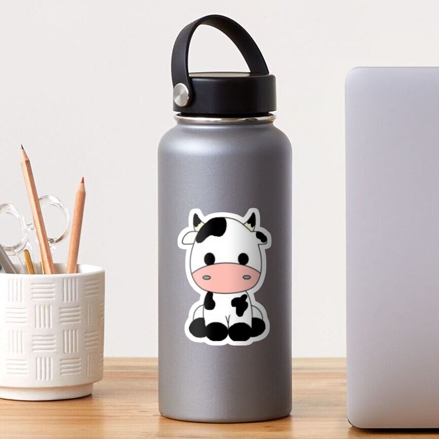 " Small Cow With Black And White Dots" Sticker for Sale by ...