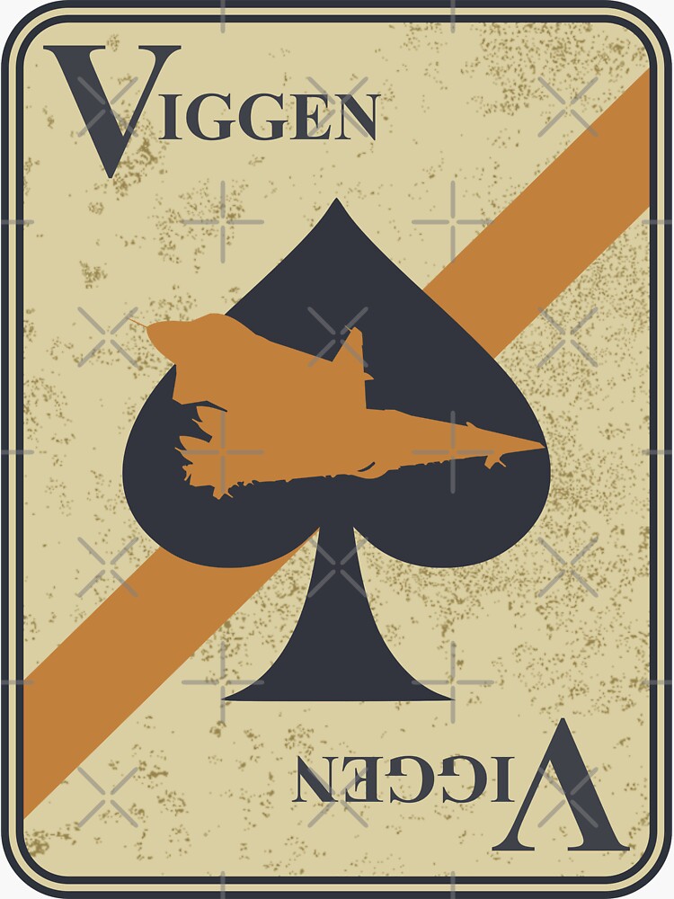 "Viggen Patch (distressed)" Sticker for Sale by FireMission45 | Redbubble