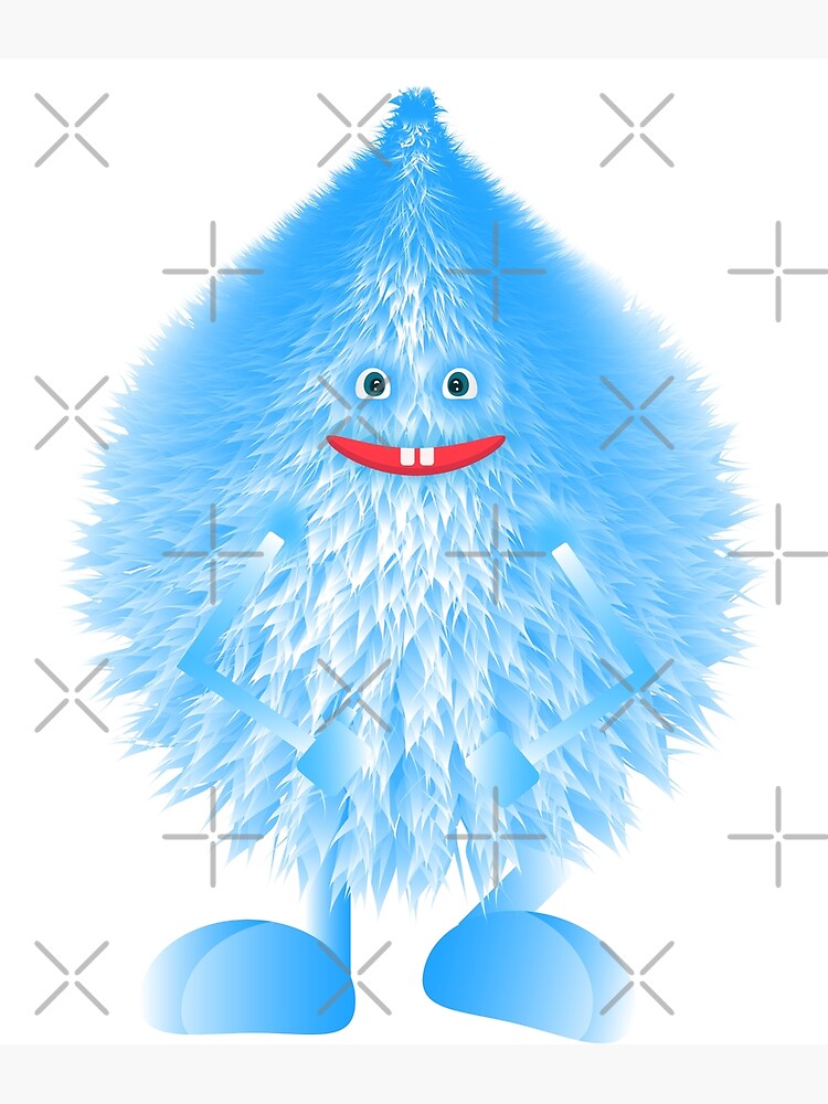 "Smiley Fluffy Blobby" Poster for Sale by moz-designs | Redbubble