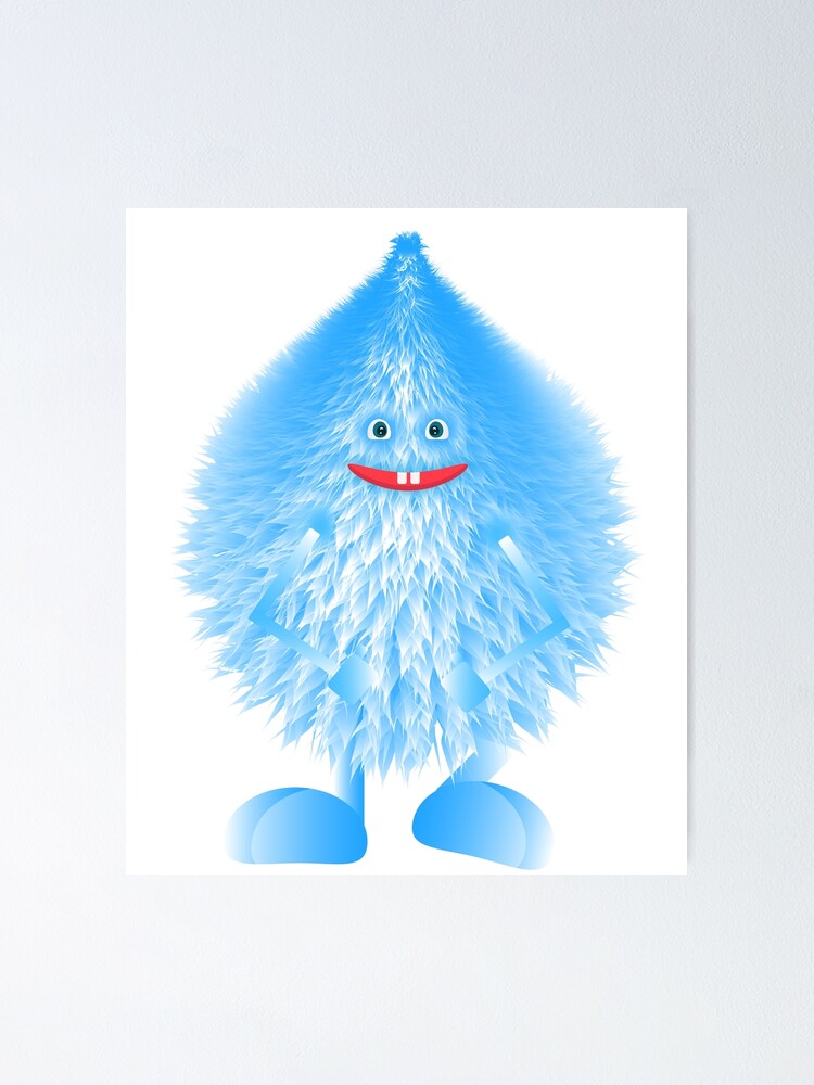 "Smiley Fluffy Blobby" Poster for Sale by moz-designs | Redbubble