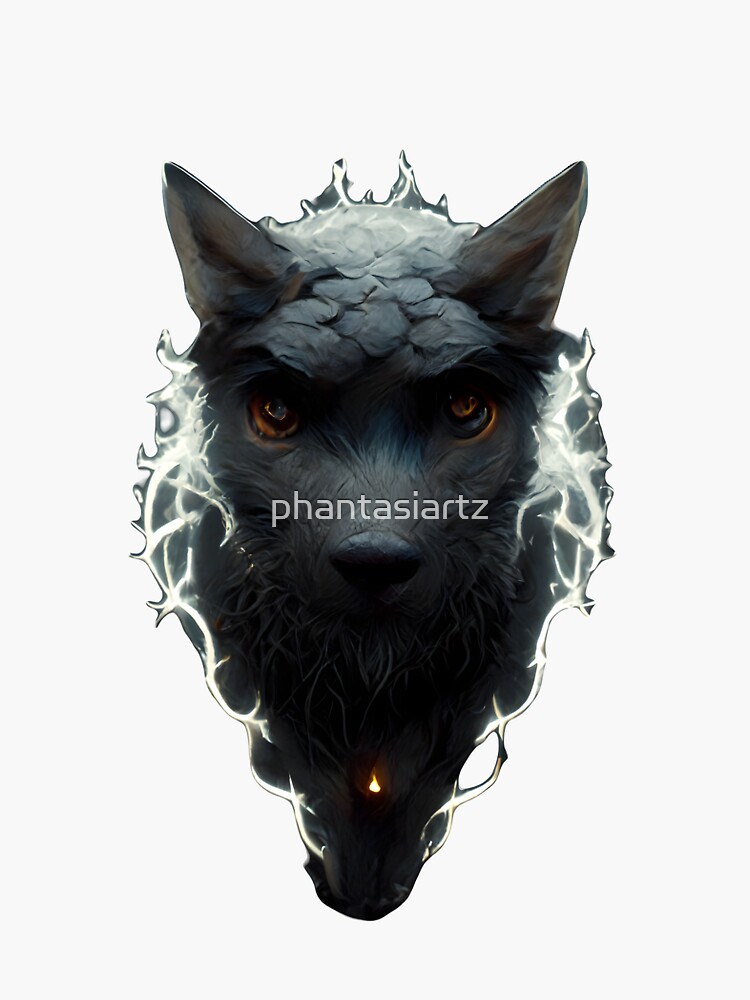"Electric Wolf " Sticker for Sale by phantasiartz | Redbubble