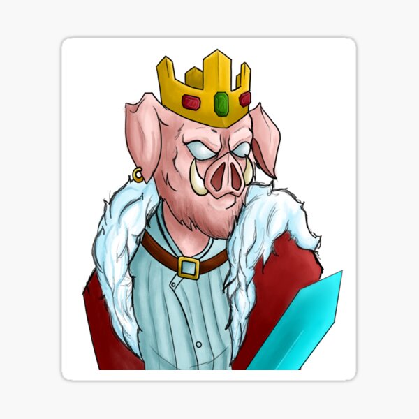 "Technoblade tribute art merch " Sticker for Sale by khatte | Redbubble