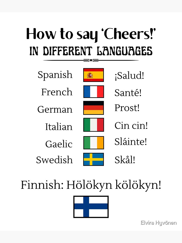 How To Say Cheers In Different Languages Sticker For Sale By ElviraHyvonen Redbubble how-to-say-cheers-in-different-languages-sticker-for-sale-by-elvirahyvonen-redbubble