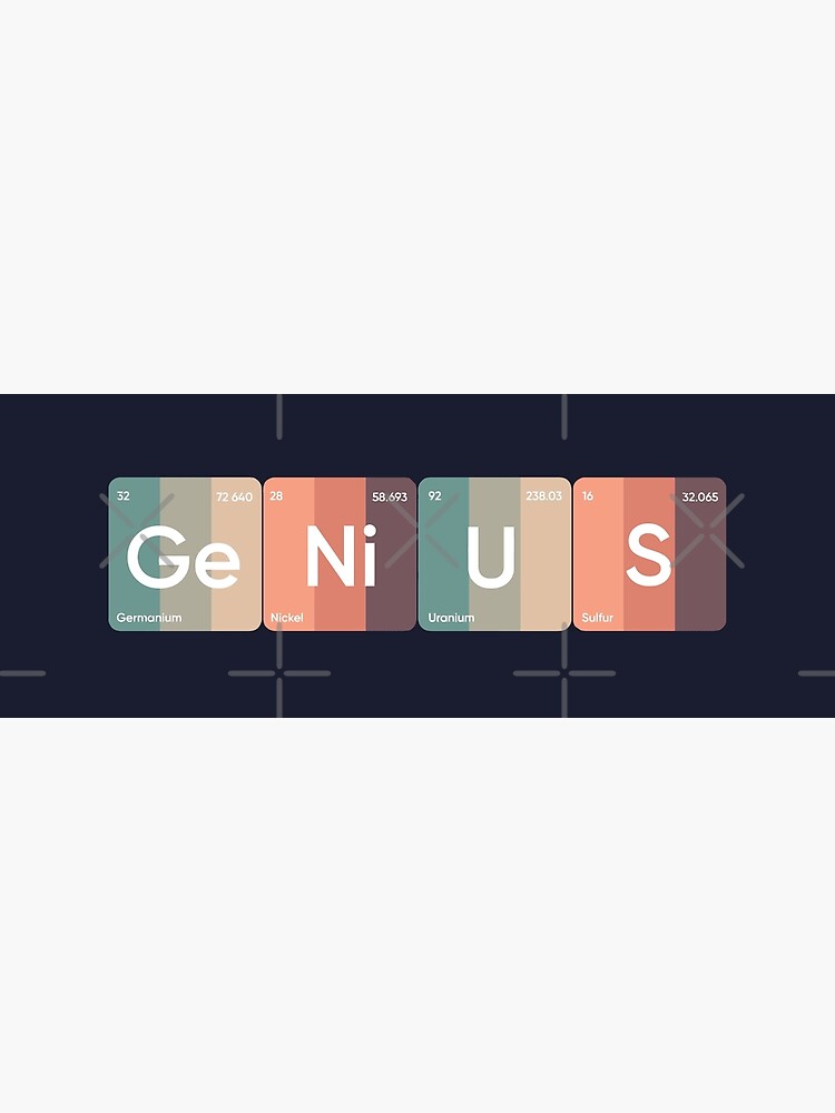 "Genius Periodic Table of Elements" Poster for Sale by 5thseason-shop ...