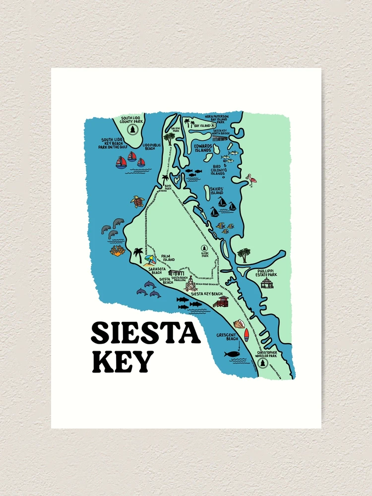 Mapa De Siesta Key, Florida