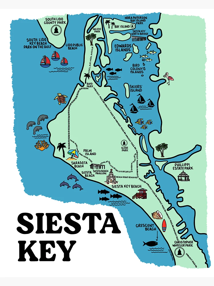 Mapa De Siesta Key, Florida