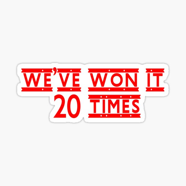 "20 times" Sticker for Sale by Truefans | Redbubble