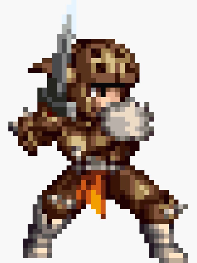 "Gaffgarion Standby Final Fantasy Tactics Pixel Art" Sticker for Sale ...