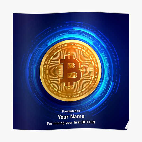 "**Message me first** Custom BITCOIN award, your first mining digital ...