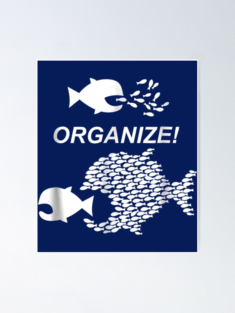 Póster «Gráfico de Big Fish Little Fish Pro Union ORGANIZAR» de ...