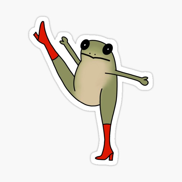 "Frog with boots " Sticker for Sale by andnicethings | Redbubble