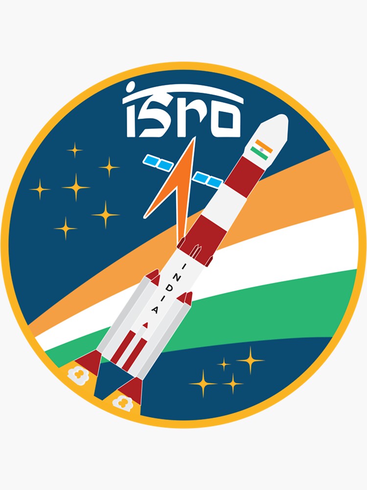 "ISRO Indian Space Research PSLV Rocket Space Design " Sticker for Sale ...
