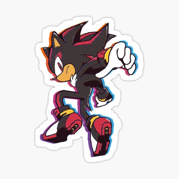 "BLACK SONIC SHADOW THE hedgehog STICKER" Sticker for Sale by ELVIRADO ...