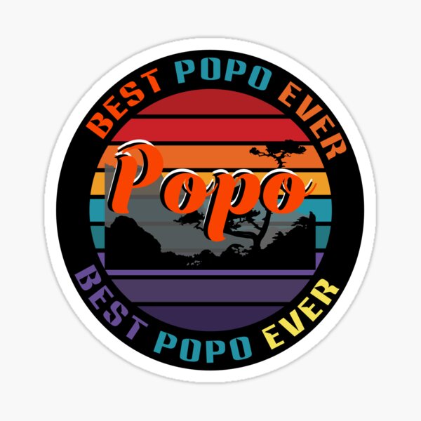 "Best Popo Ever / Retro/World Best Popo" Sticker for Sale by alayal57 ...