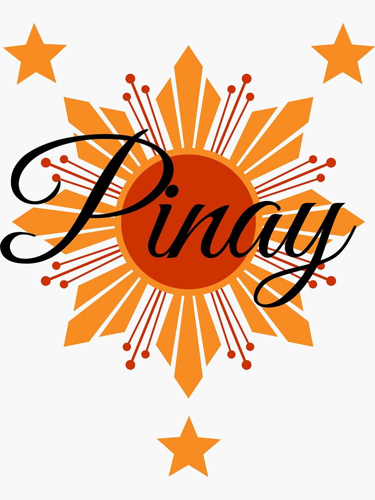 "Pinay Sun And Stars Design" Sticker for Sale by JoyfulGifts | Redbubble