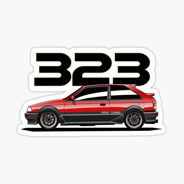 "mazda familia 323 gtx bfmr awd turbo gtae" Sticker for Sale by ...