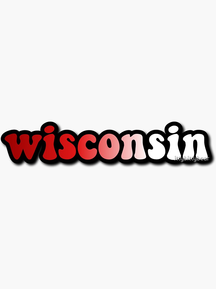 "wisconsin sticker" Sticker for Sale by ittybittybear | Redbubble