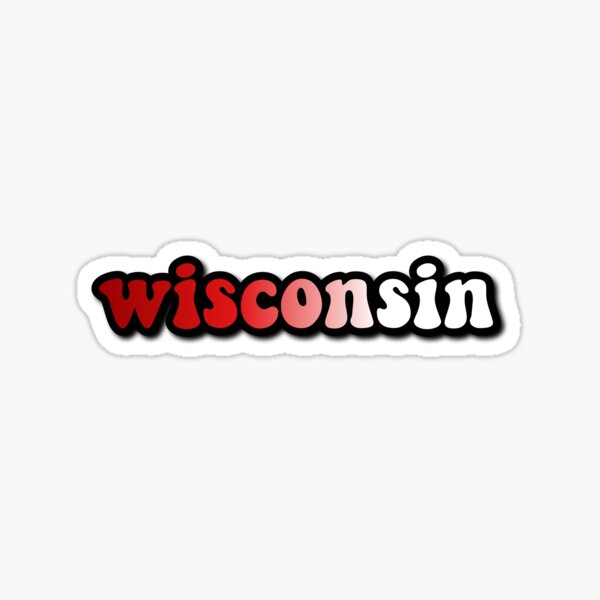 "wisconsin sticker" Sticker for Sale by ittybittybear | Redbubble