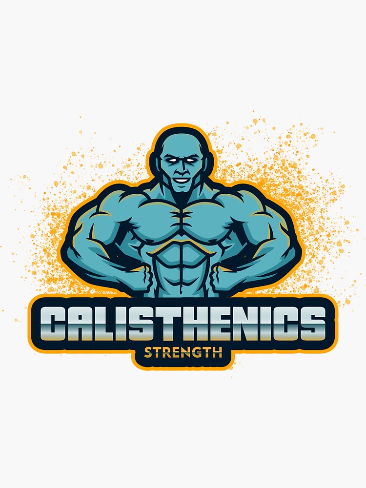 "Calisthenics strength muscle man graphic" Sticker for Sale by ...