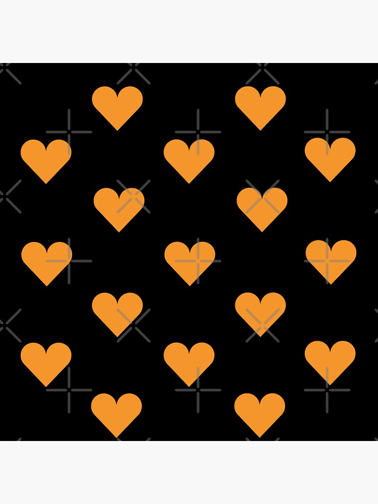 "Medium ORANGE and BLACK LOVE HEARTS" Sticker for Sale by RachelMacht ...
