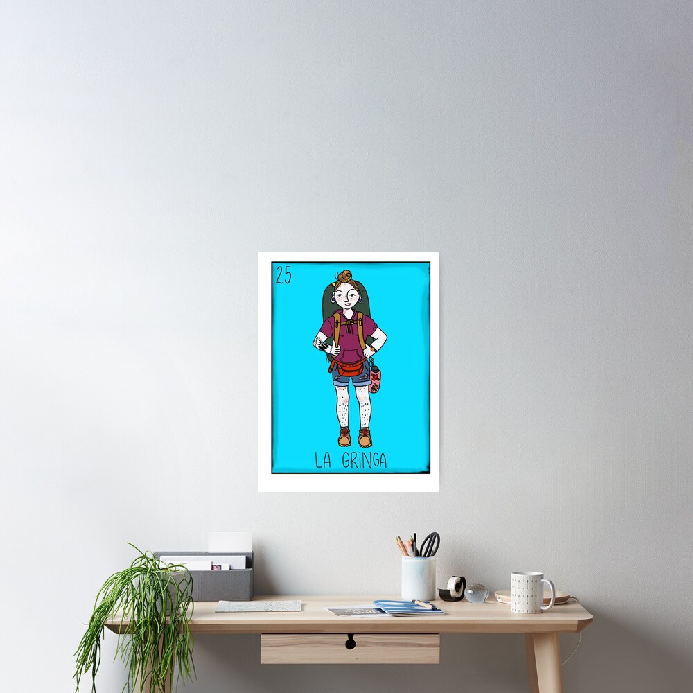"La Gringa Lotería-Karte" Poster von lmhbooks | Redbubble
