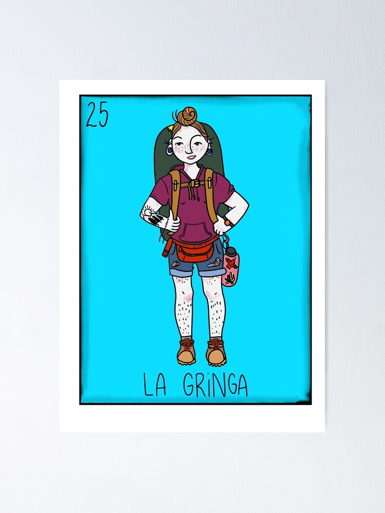 "La Gringa Lotería-Karte" Poster von lmhbooks | Redbubble