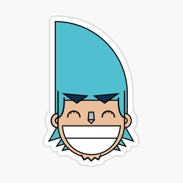 "One Piece Franky Smile" Sticker for Sale by kobmamba | Redbubble