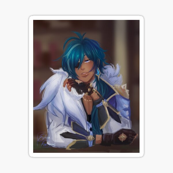 "Kaeya Genshin Impact "Hey there~~ ;)"" Sticker for Sale by Extra ...
