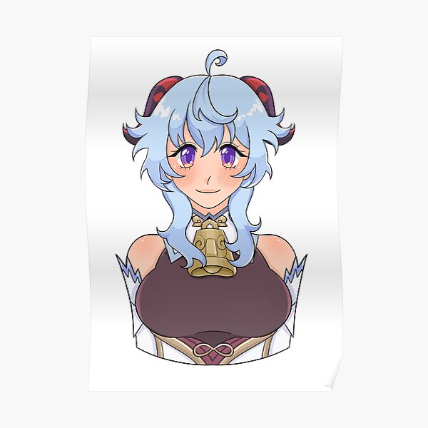 "Ganyu Genshin Impact Cute Sticker Anime" Poster for Sale by Neves-Shop ...