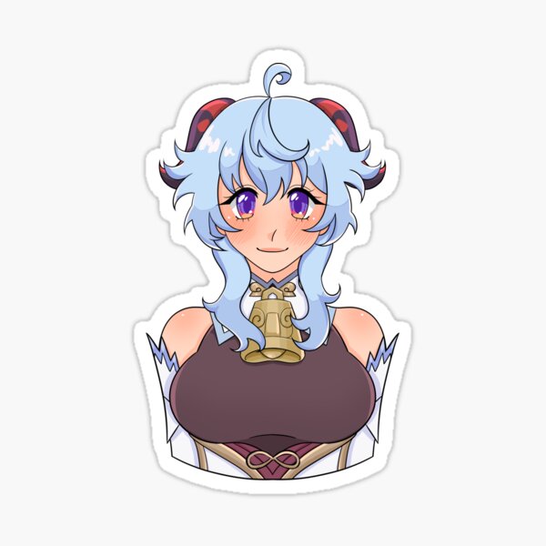 "Ganyu Genshin Impact Cute Sticker Anime" Sticker for Sale by Neves ...