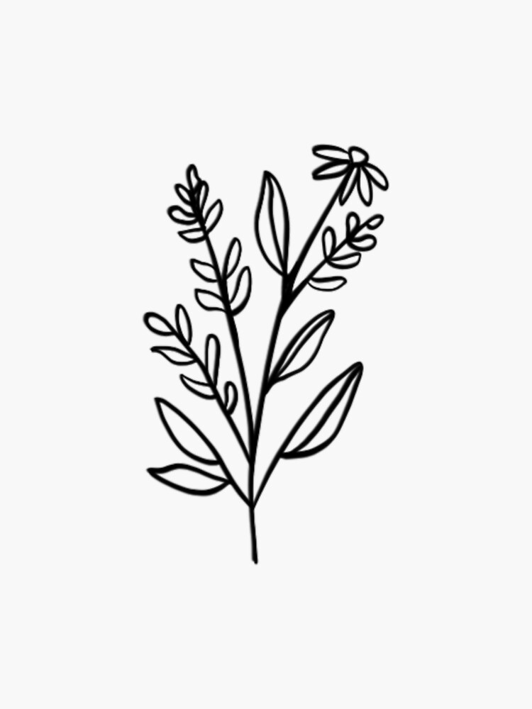 "floral doodle" Sticker for Sale by ceylinmaden | Redbubble