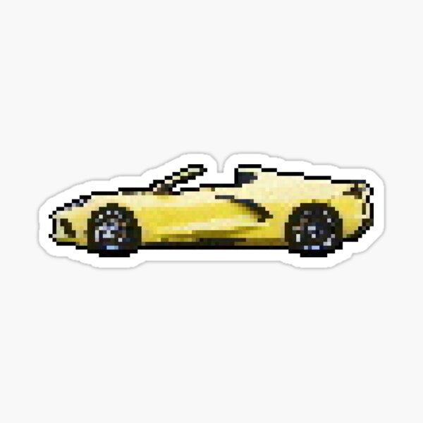 "Pixelated C8 Corvette" Sticker for Sale by SimpleChariots | Redbubble