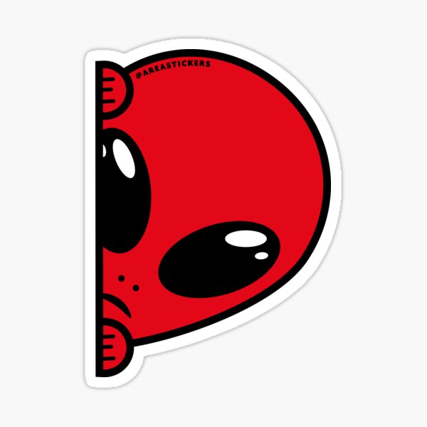 "Alien Life - Aliens Red peeking out" Sticker for Sale by AreaStickers ...